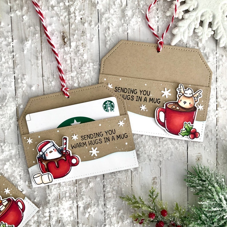 Christmas Holiday Coffee Hot Cocoa Gift Card Pockets/tags - Etsy