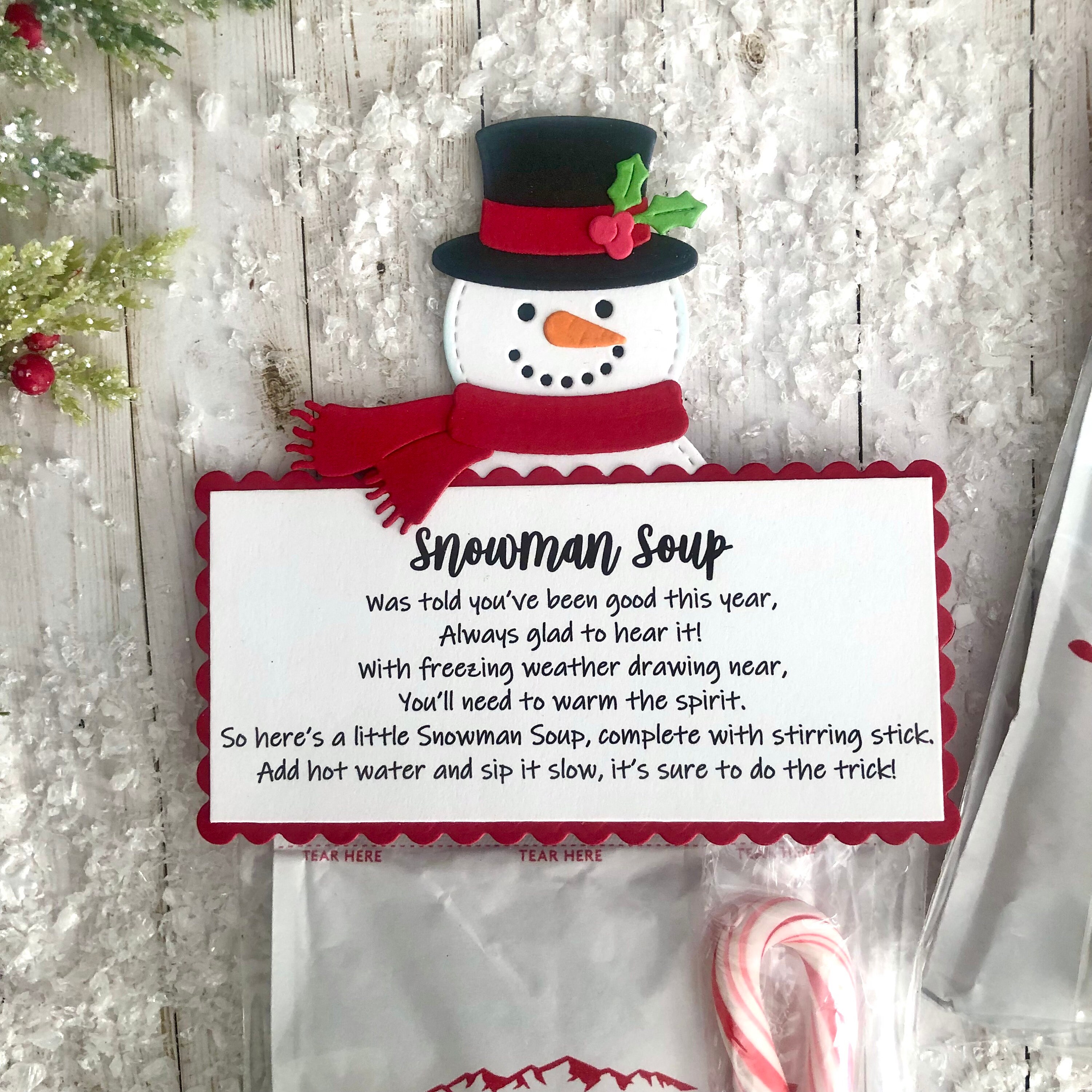 Holiday Christmas Snowman Soup 1 Complete Favor/ Hot Cocoa Favor - Etsy