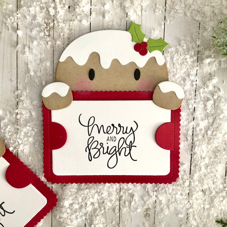 Gingerbread Christmas Holiday Gift Card Holder Handmade - Etsy