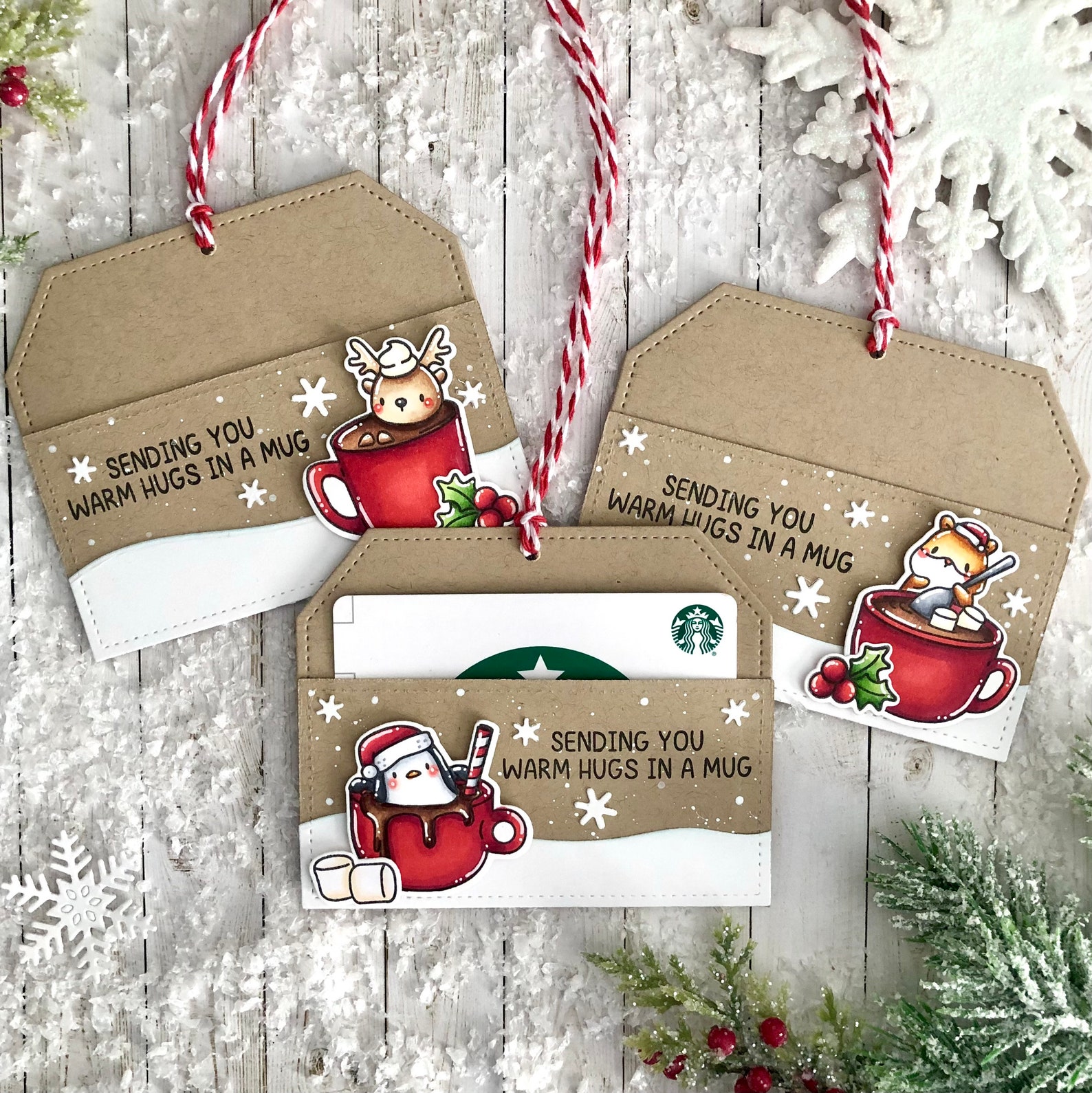 Christmas Holiday Coffee Hot Cocoa Gift Card Pockets/tags - Etsy