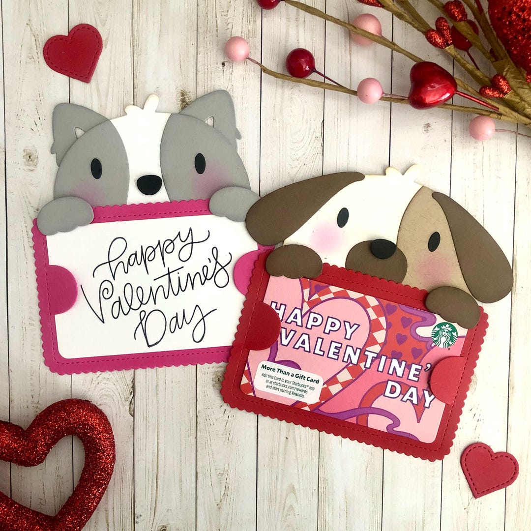 Dog Puppy Valentine Gift Card Holder Handmade - Etsy