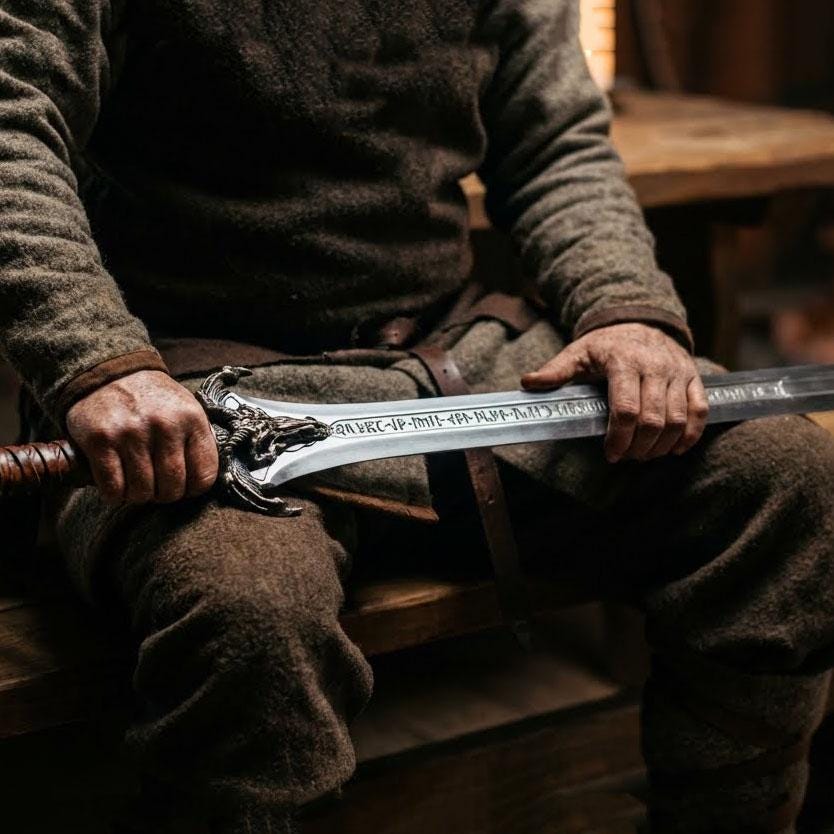 Handmade Atlantean Father’s Sword | Conan the Barbarian Inspired Steel ...