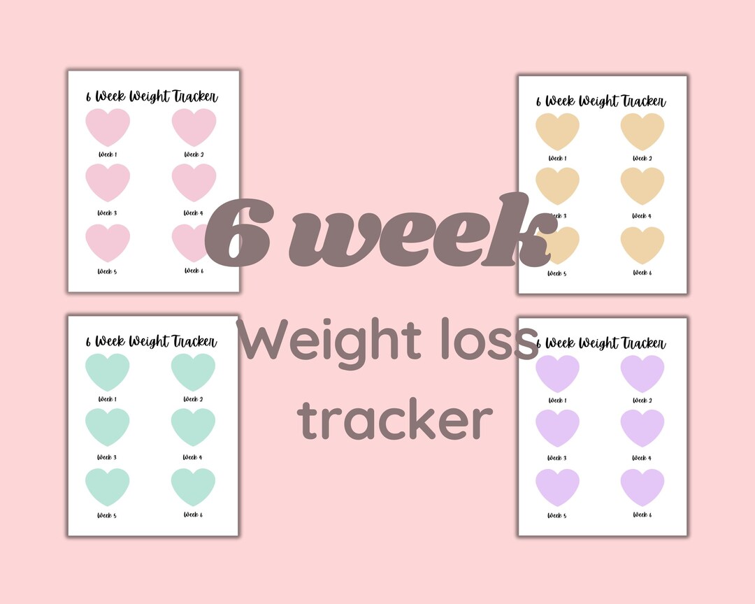 6 Week Weight Loss Tracker - Etsy