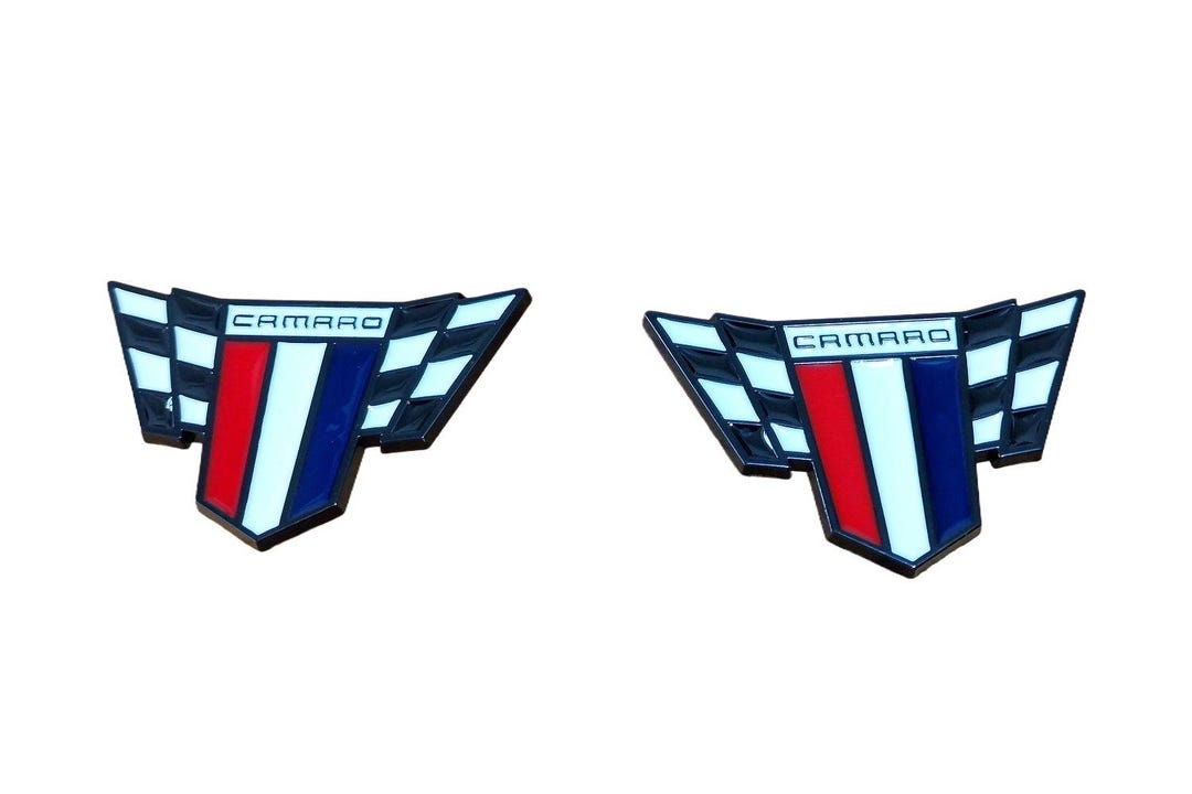 A Pair of 2 Black Commemorative Special Edition Camaro Emblems 23171889 ...