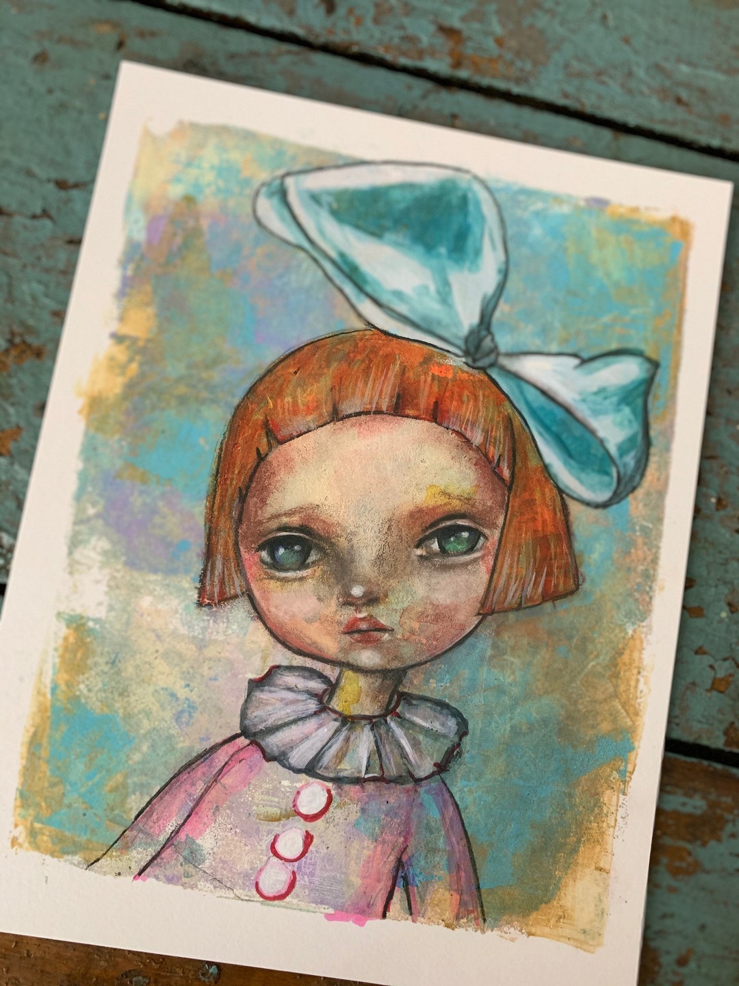 Madeline, Fine Art Print of Children's Book Inspired Mixed Media ...