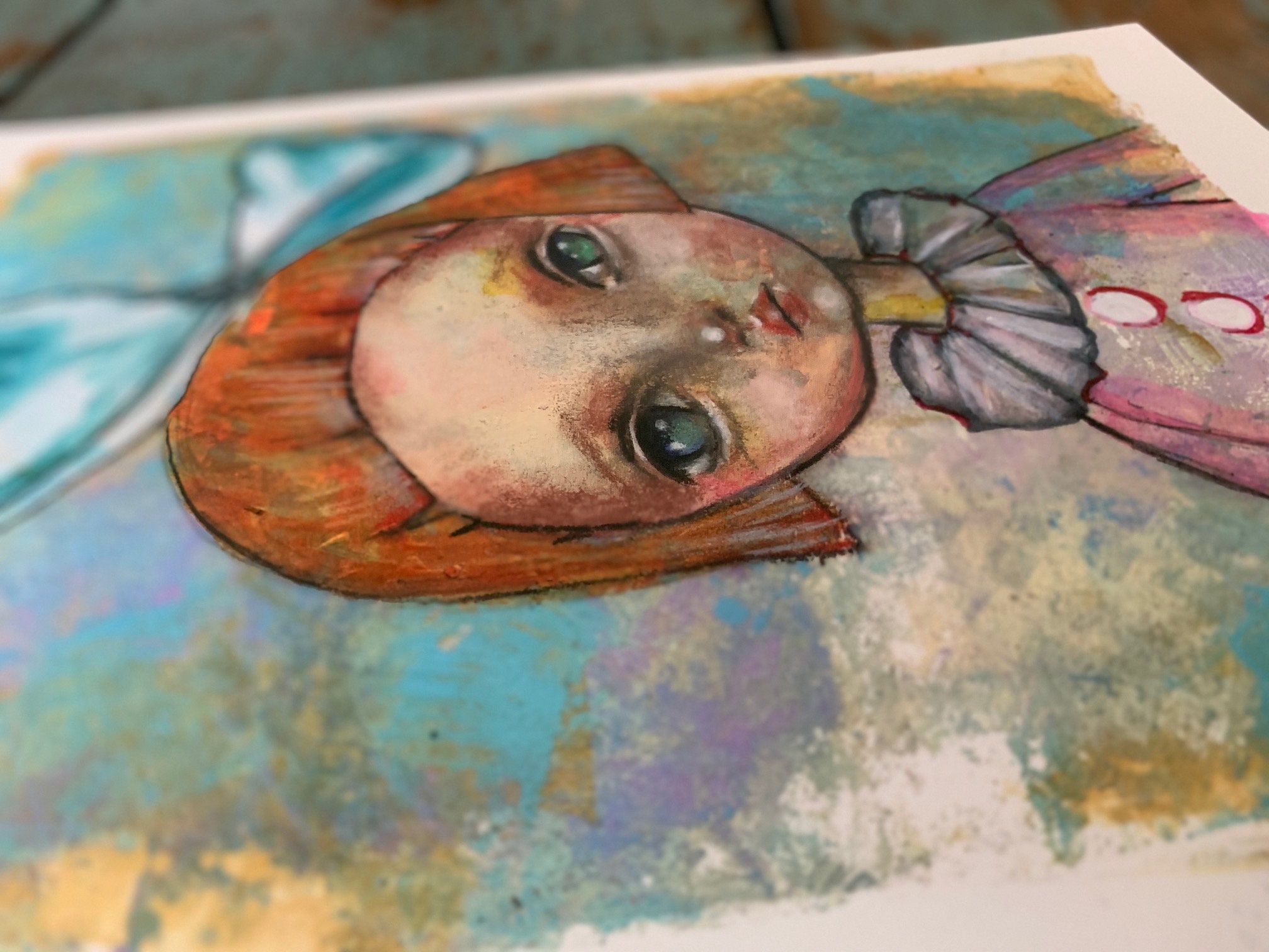 Madeline, Fine Art Print of Children's Book Inspired Mixed Media ...