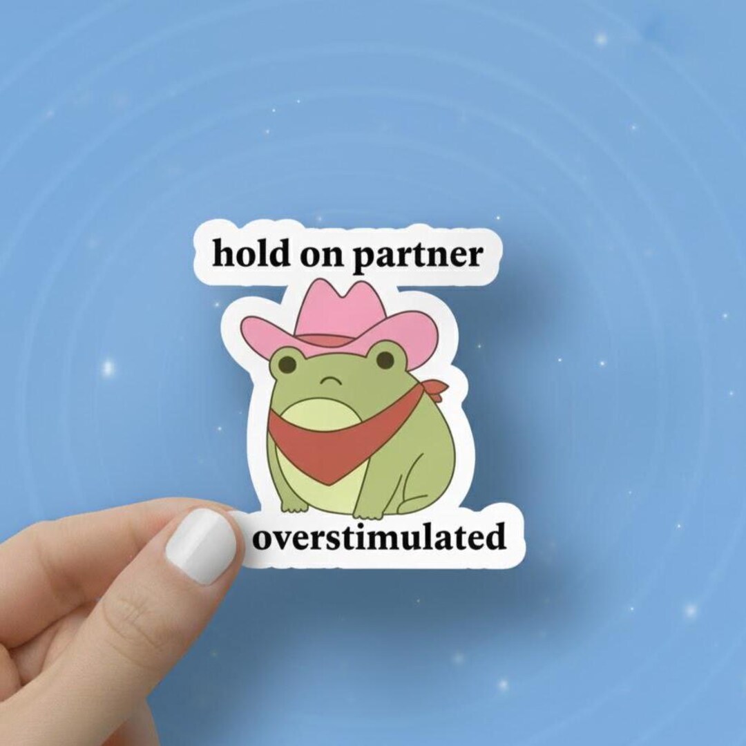 Funny Overstimulated Meme Sticker: Anti-social Reader Gift - Stocking ...