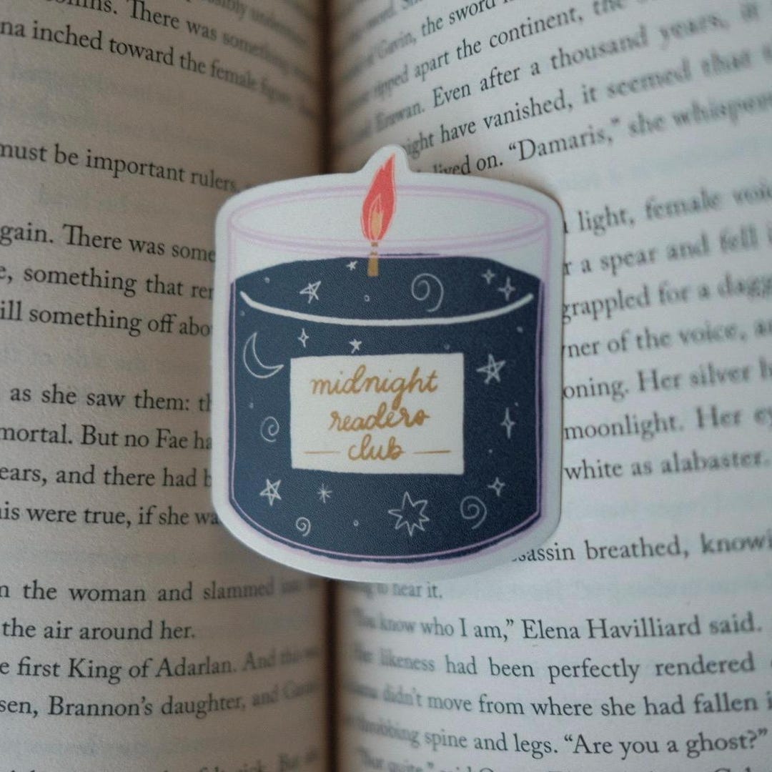 Bookish Kindle Sticker Candle Decal for Book Readers - Waterproof Vinyl ...