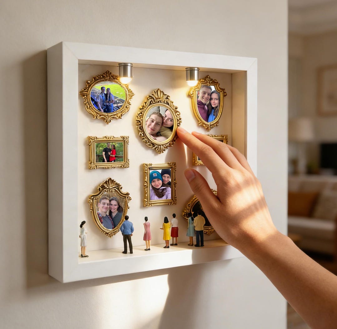 DIY Mini Museum Silhouette Box, Creative Memory Display With Mini ...