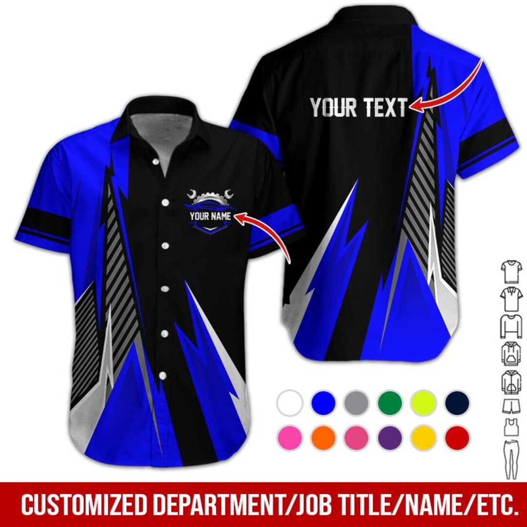 Custom Mechanic Work Shirt – Personalized Uniform for Garage, Car Club ...