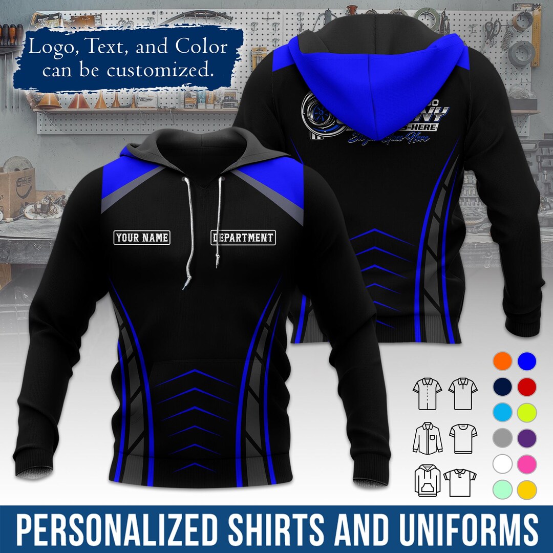 Custom Workwear Shirt | Personalized Mechanic, Garage, Towing Uniform ...