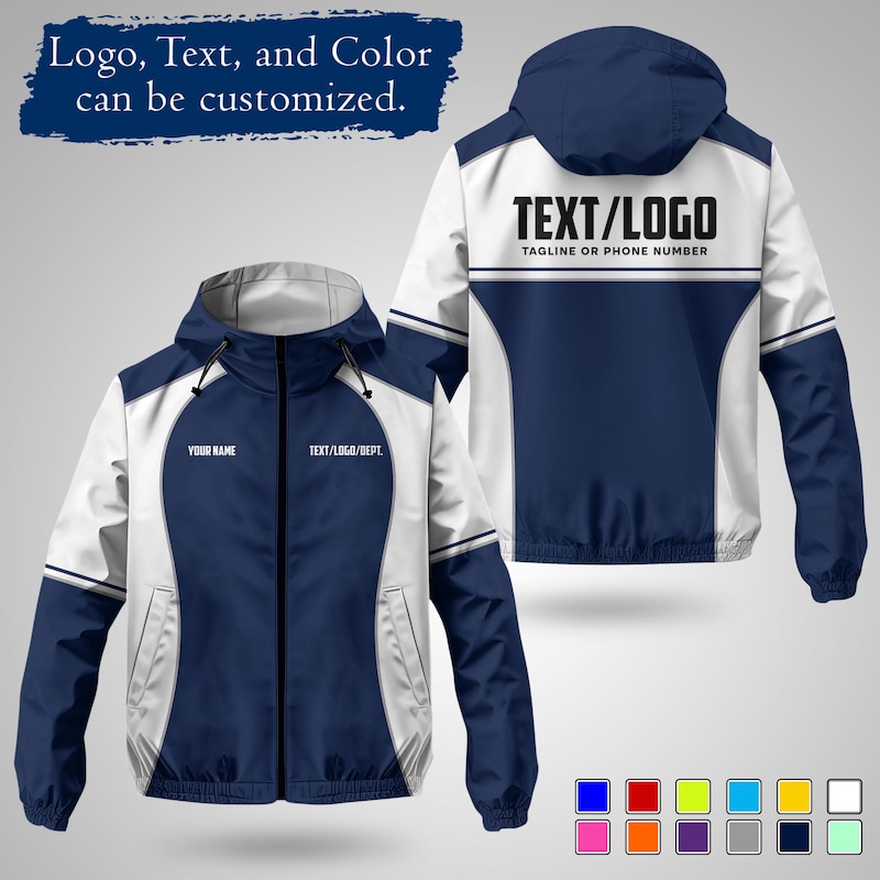 Custom Logo Windbreaker - Etsy UK