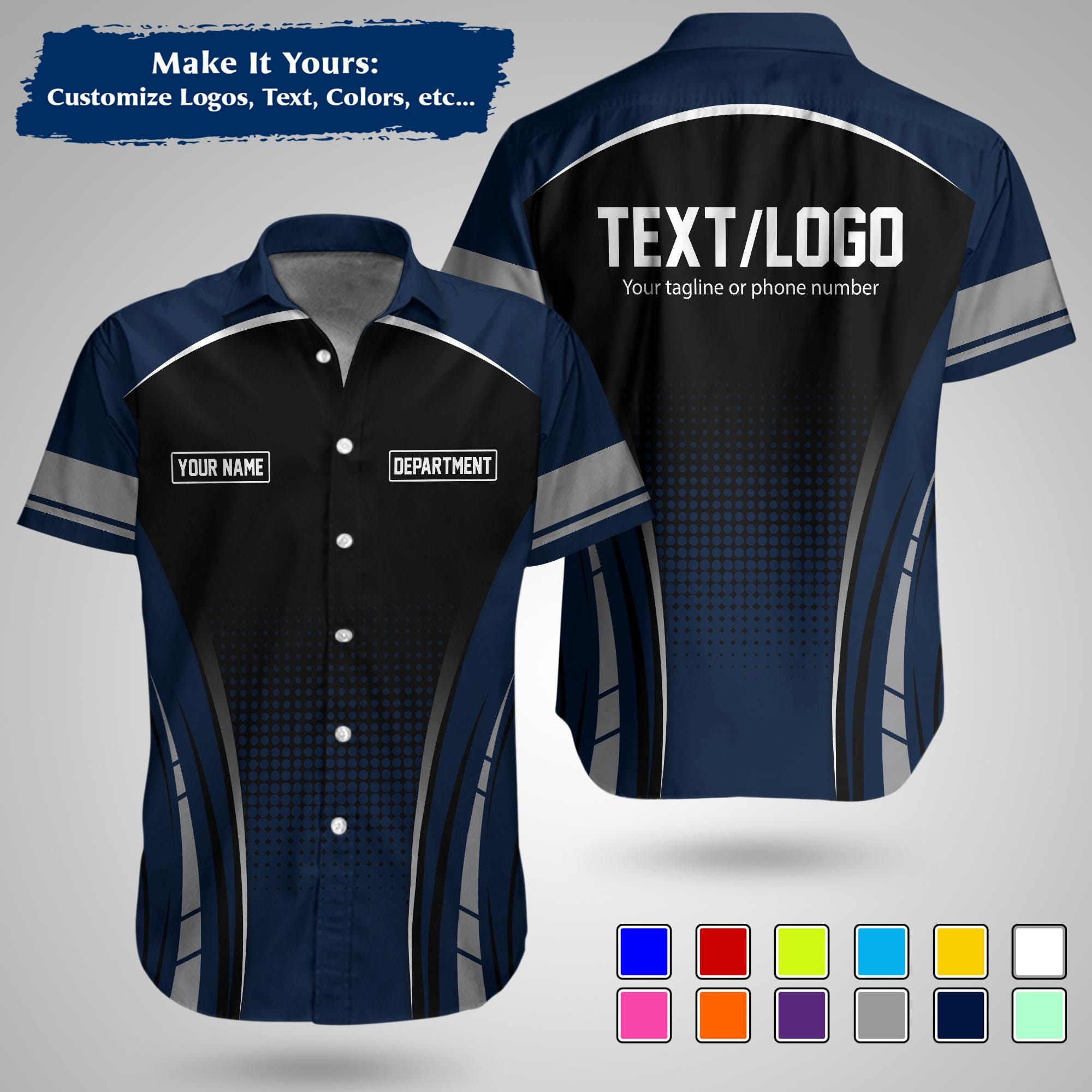 Custom Work Shirt – Personalized Mechanic Uniform for Garage, Car Club ...