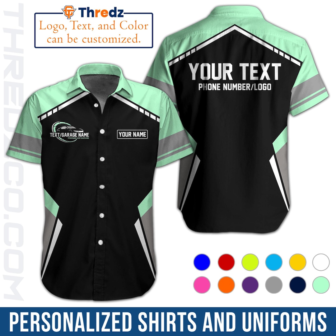 Custom Work Shirt – Personalized Uniform With Name & Department, Logo ...