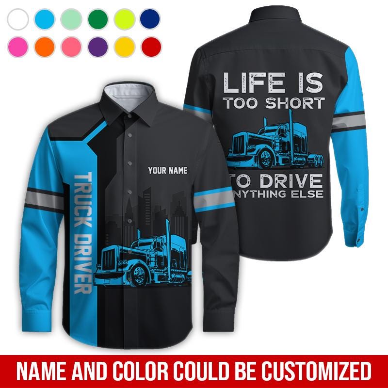 Custom Truck Driver Uniform: Personalized Workwear, All-over Print - Etsy