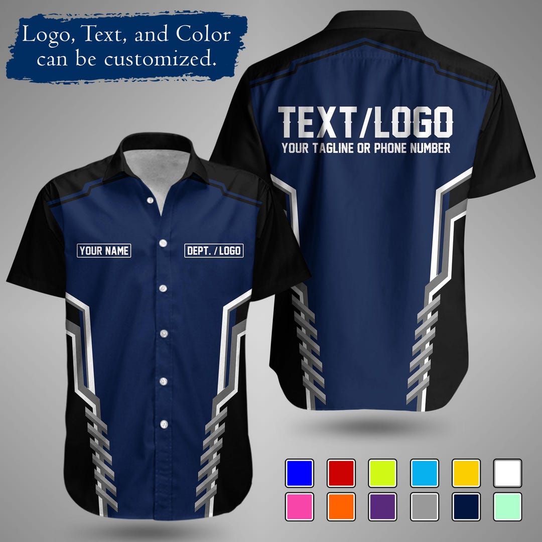 Custom Work Shirts Uniform With Logo, Personalized Staff Shirts ...