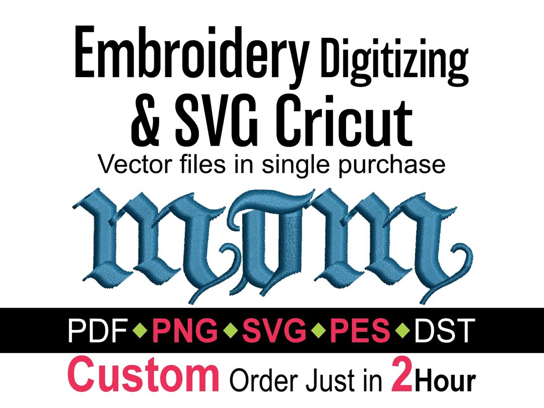 Custom Gothic Mom Embroidery Design: SVG, PES, DST Files - Etsy