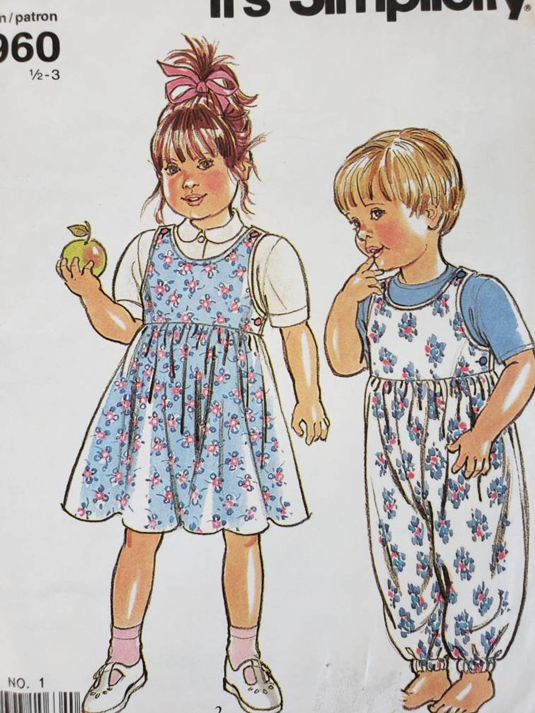 Simplicity It's so Easy 9960, Overalls and Jumper Sewing Pattern, Size ...