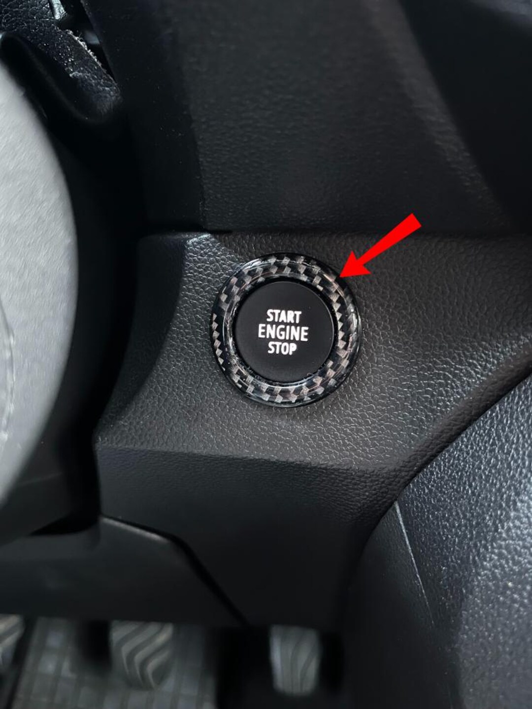 Carbon Fiber 3D Start Stop Trim Cover for Dacia Sandero Stepway Jogger ...
