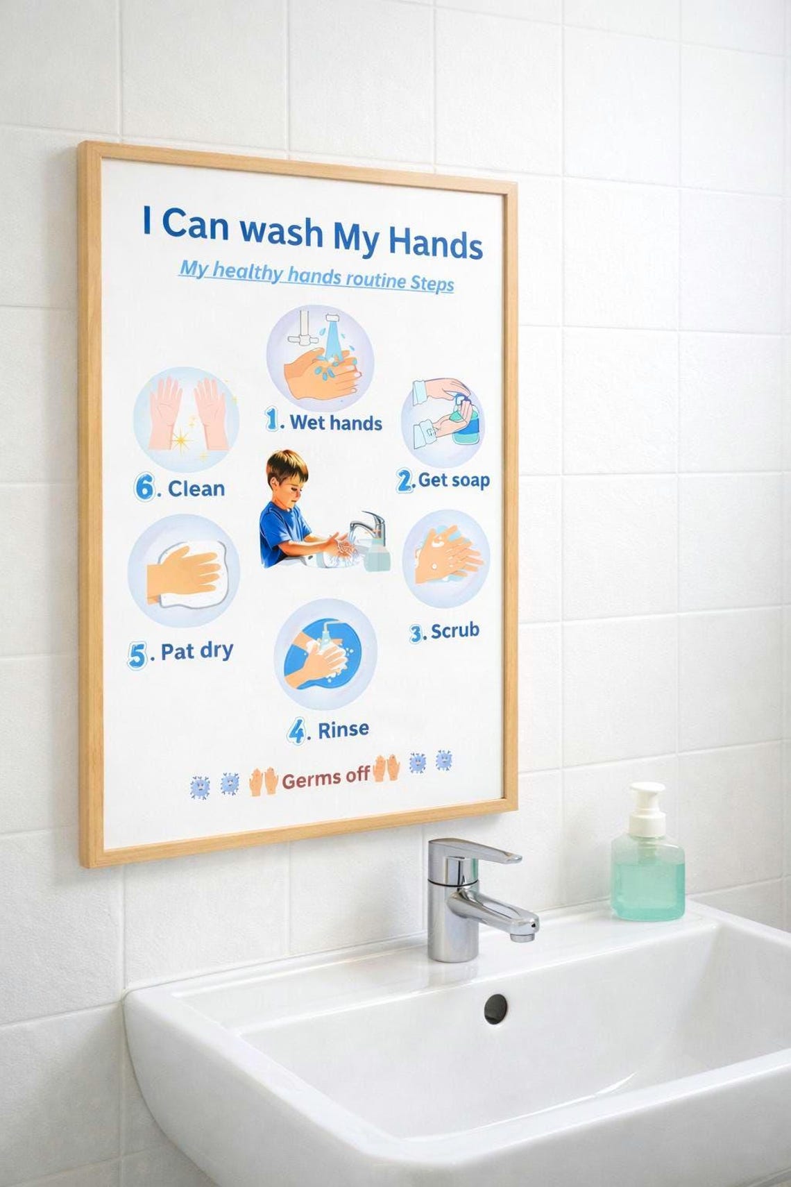 Visual Hand Washing Routine for Kids | Autism & ADHD Friendly ...