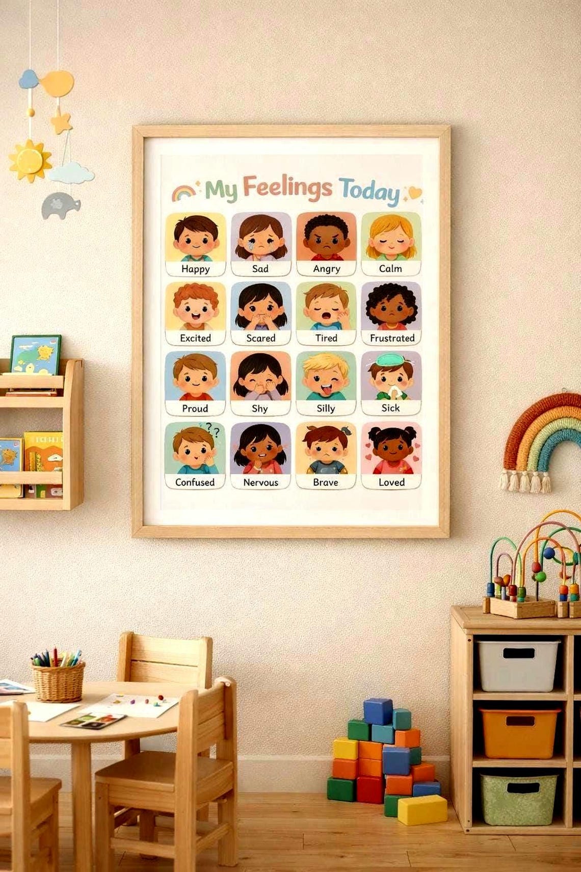 Printable Feelings Chart for Kids | Emotional Regulation Tool (digital ...