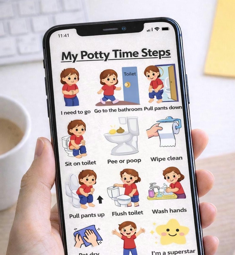 Potty Training Charts Bundle/autism & ADHD Visual Schedule (printable ...