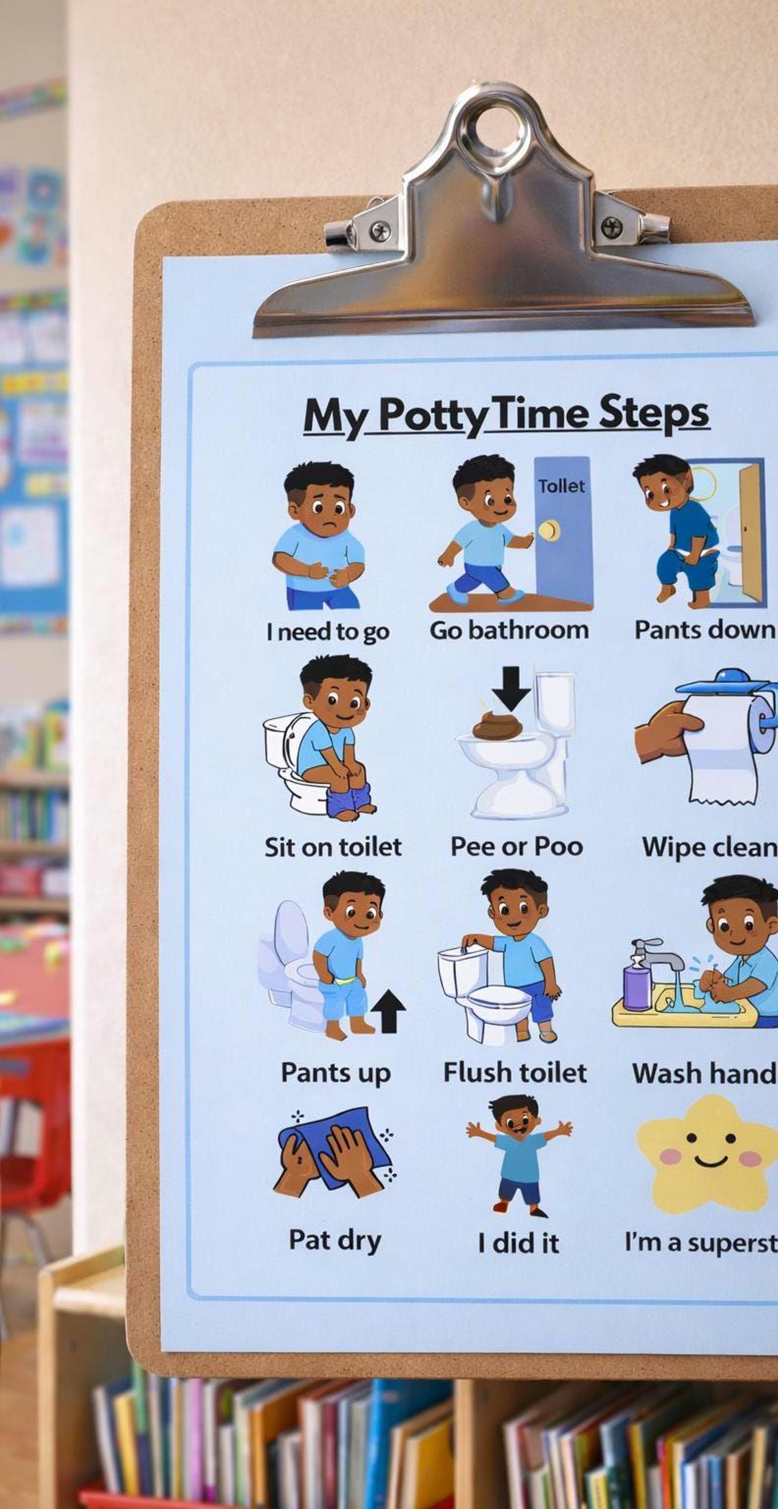 Potty Training Chart Bundle | Visual Toddler Routine, Autism/adhd ...