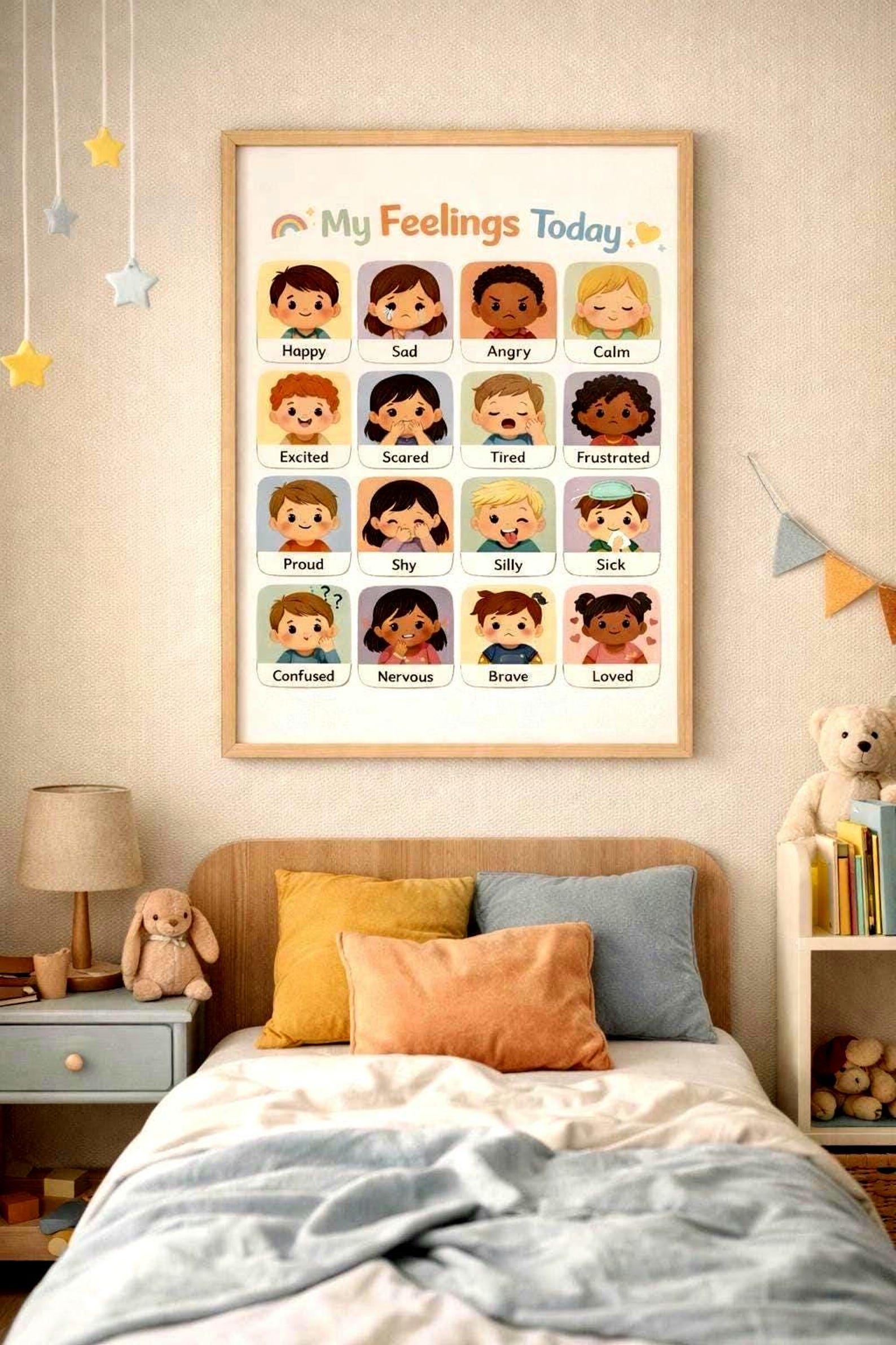 Printable Feelings Chart for Kids | Emotional Regulation Tool (digital ...