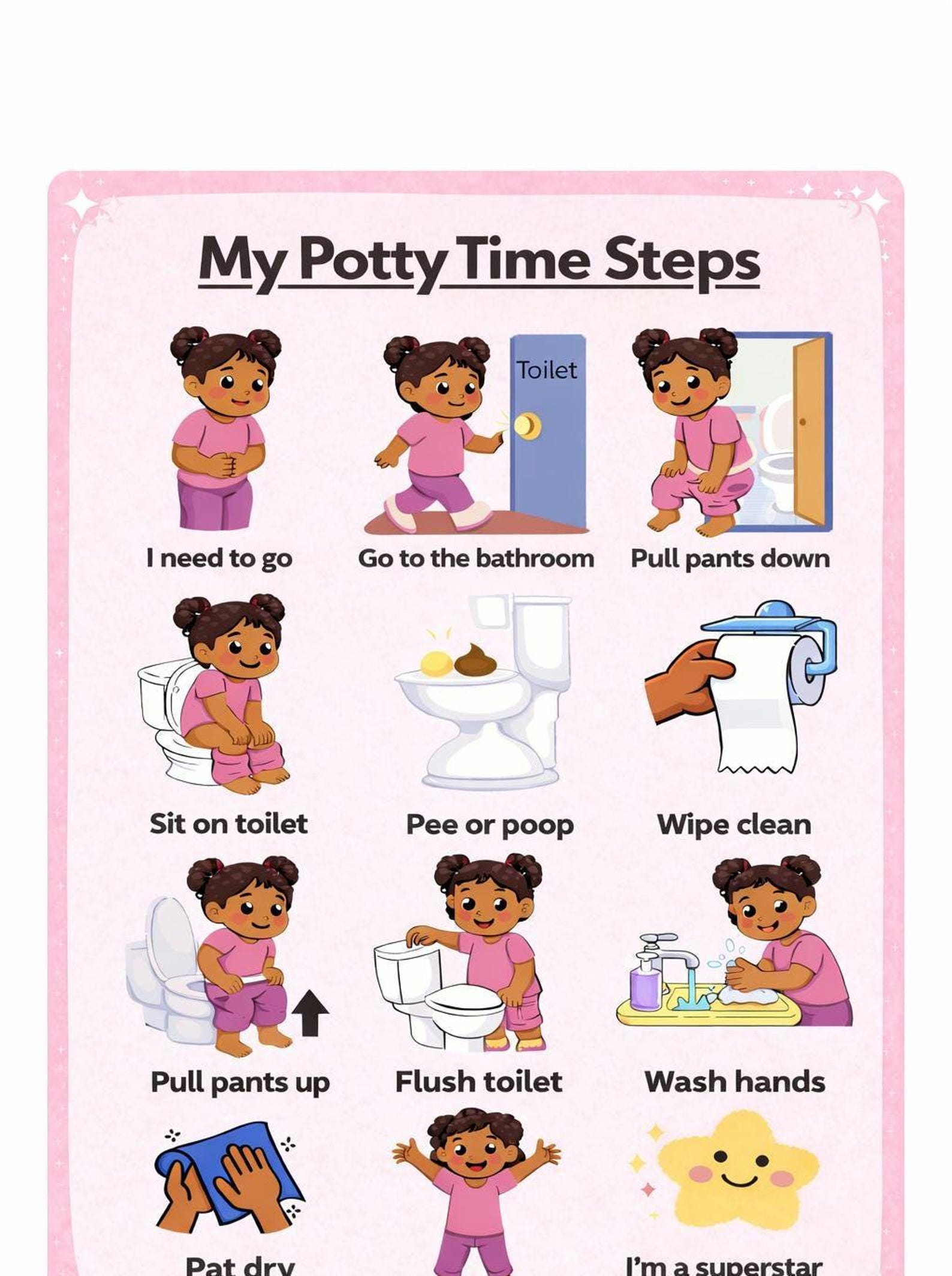 Potty Training Chart Bundle | Visual Toddler Routine, Autism/adhd ...