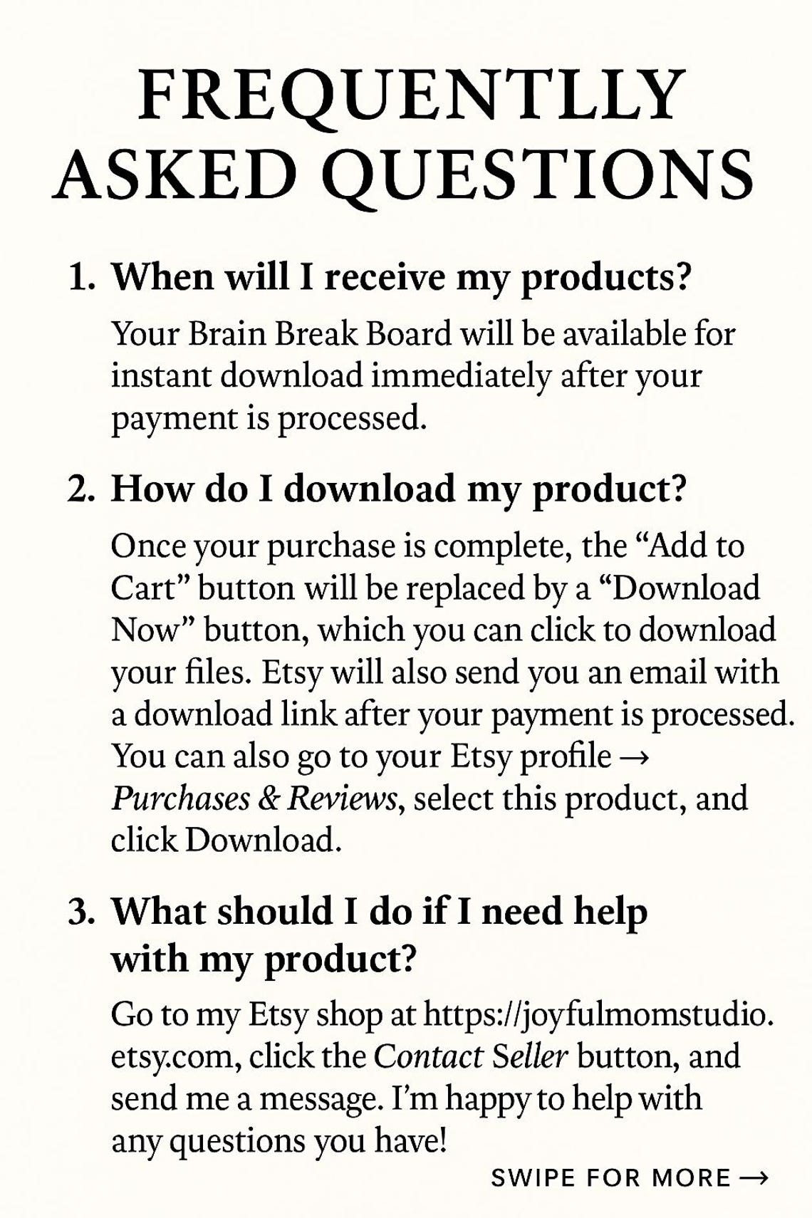 Emotional Regulation Visual Support Chart/ Kids Brain Break Board ...