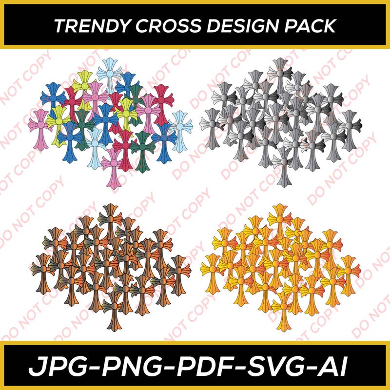 Chrome Hearts Cross Png - Etsy