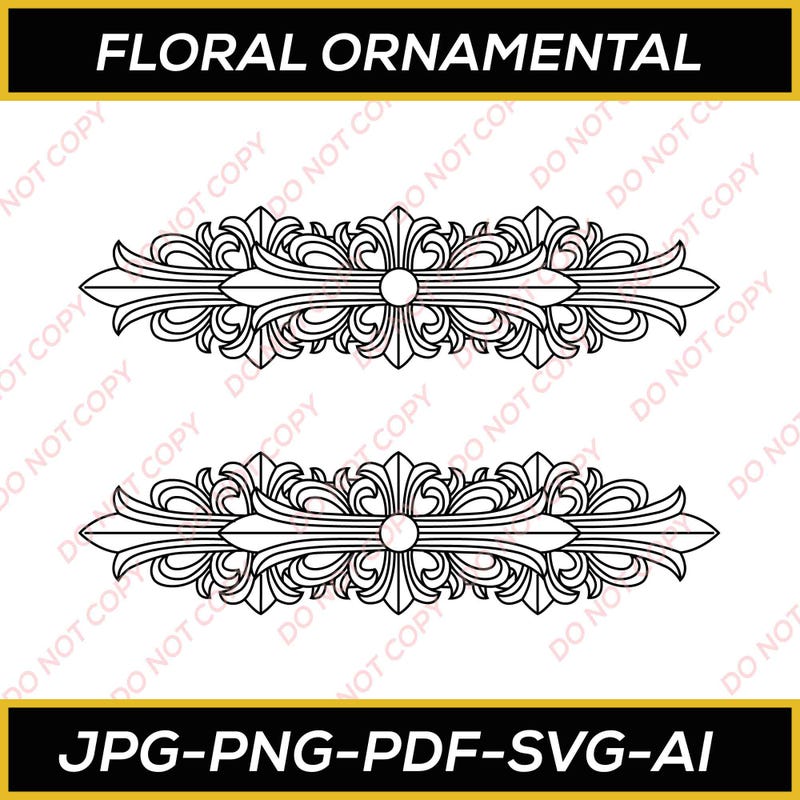 Chrome Heart Cross Svg - Etsy