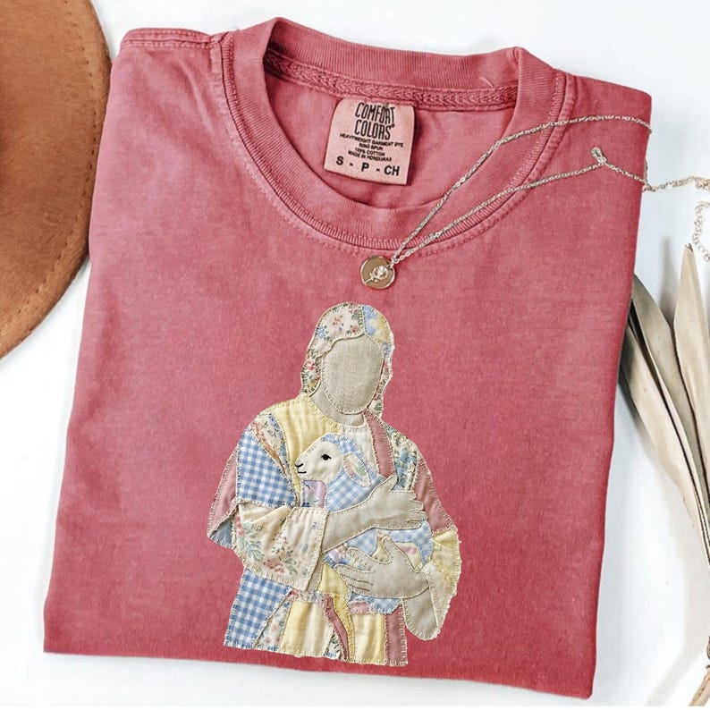 Jesus Faux Patchwork Shirt, Easter Cross Comfort Colors Tee, He is ...