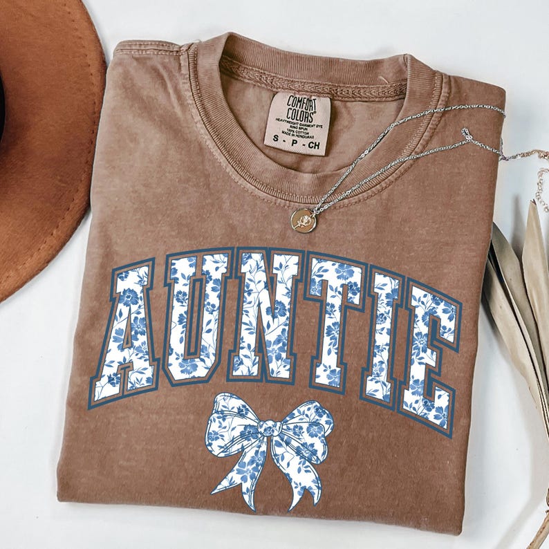 Comfort Colors® Auntie Shirt, Blue Coquette Cool Aunts Club Shirt, New ...