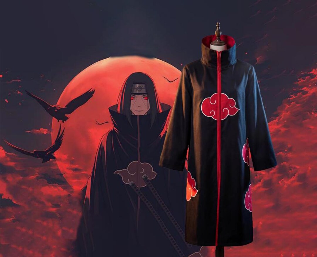 Rob Ninja Cloak | Itaachi Cloak Cosplay Costume, Anime Red Cloud Robe ...