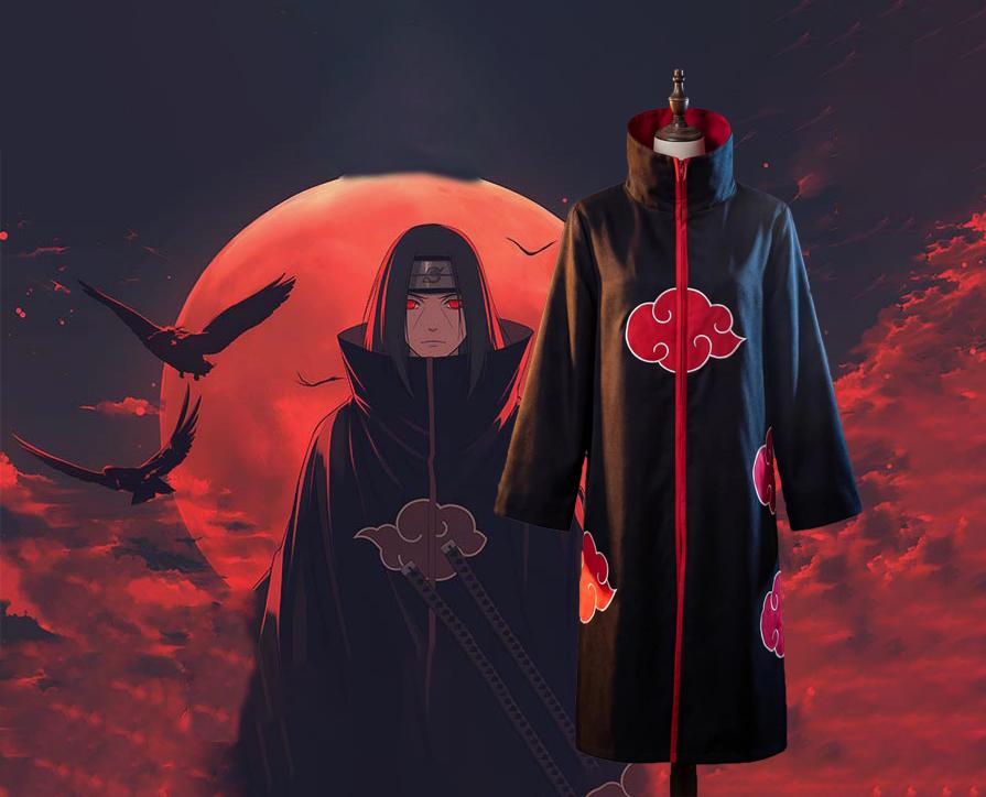 Rob Ninja Cloak | Itaachi Cloak Cosplay Costume, Anime Red Cloud Robe ...