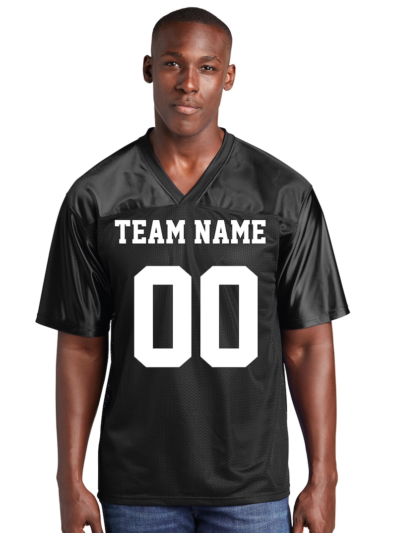Custom Football Jersey With Name & Number - Team Sport Shirt Jerseys ...