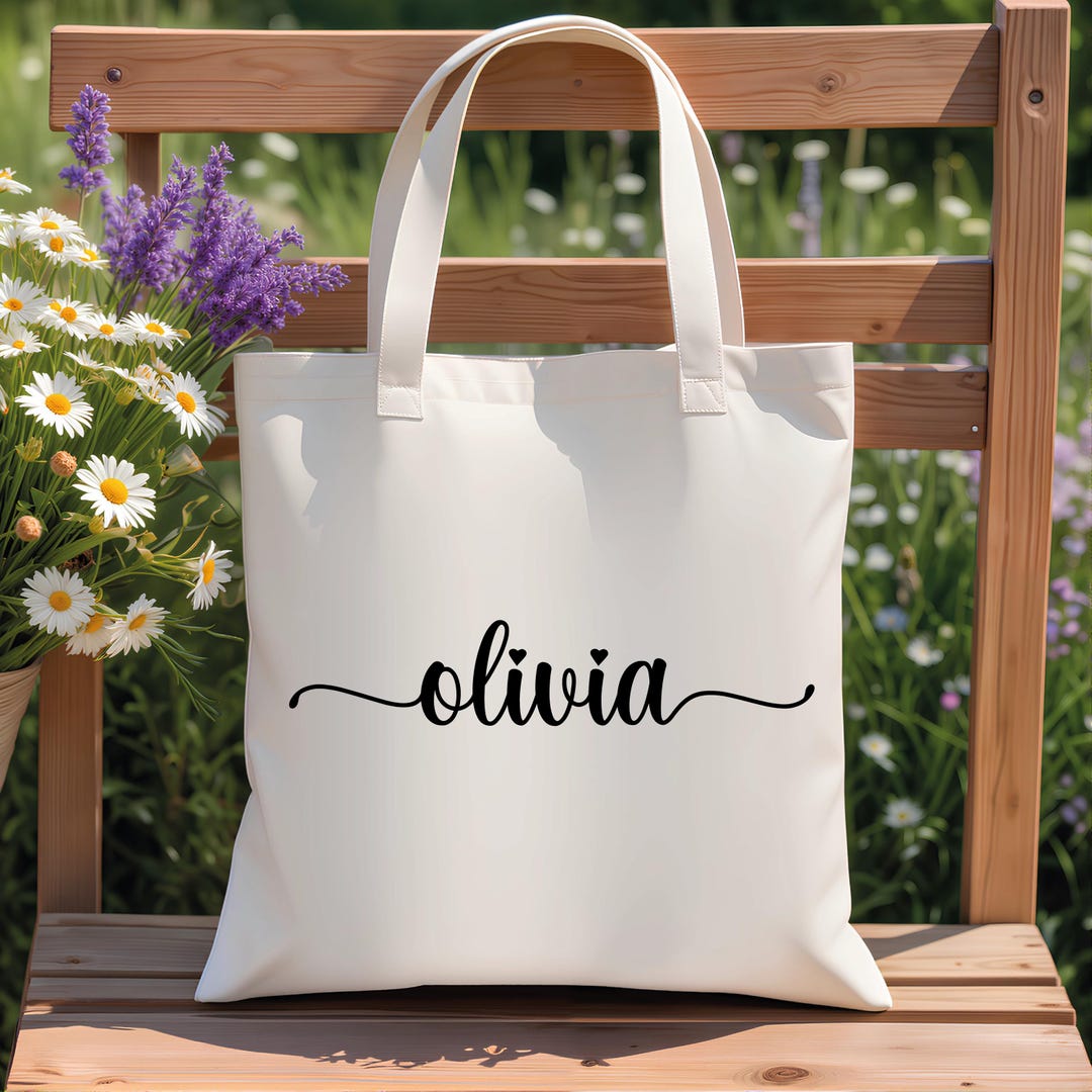 Personalized Name Tote Bag, Custom Canvas Tote for Group Orders,events ...