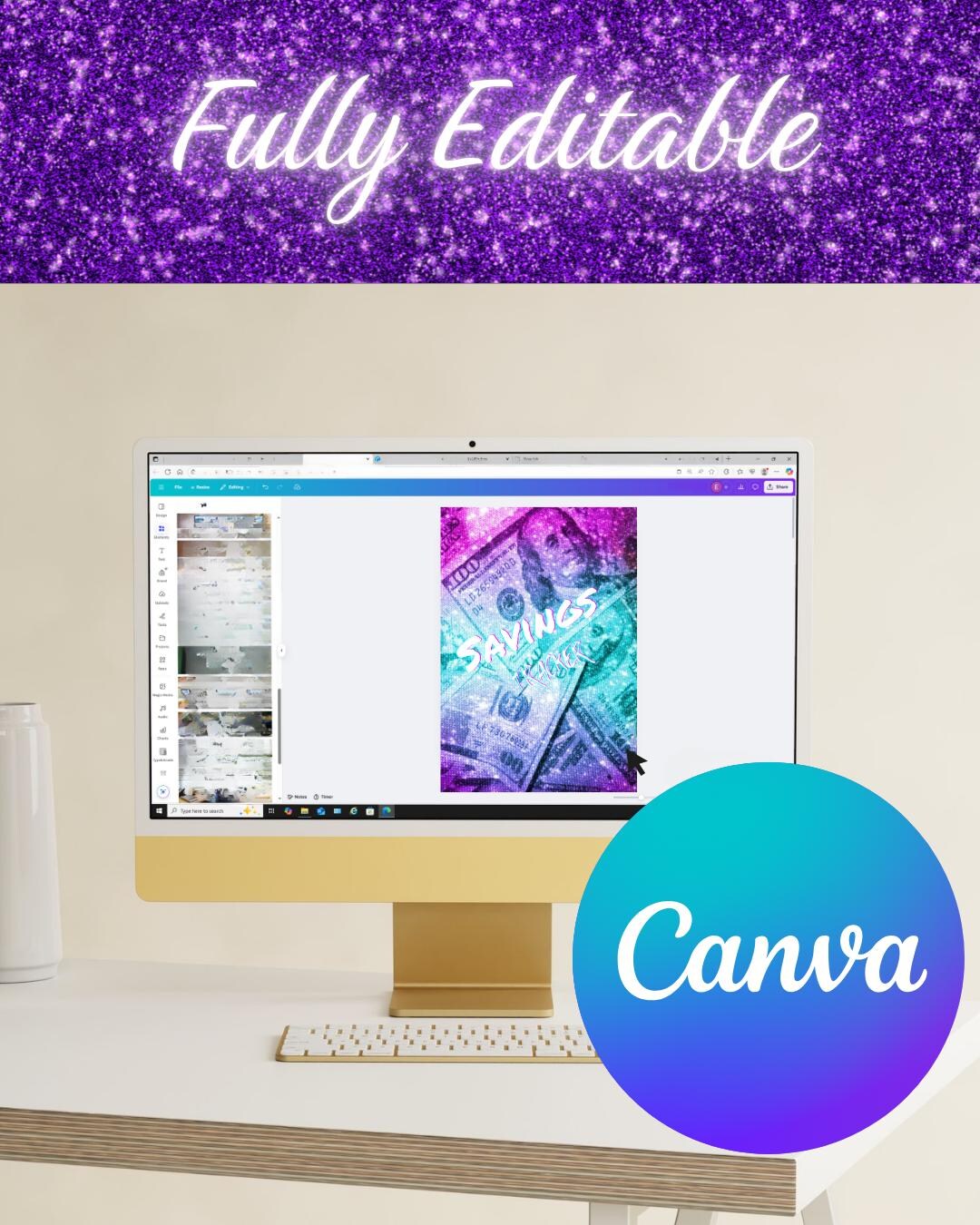 Fully Editable Canva Savings Tracker Template | 10+ Pages Budget ...