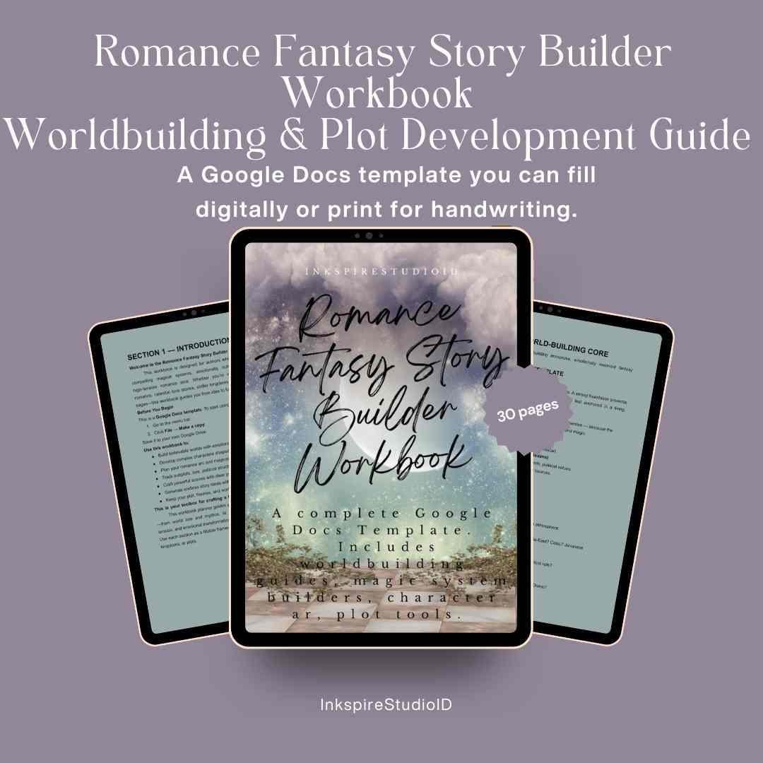 Romance Fantasy Story Builder Workbook | Novel Planner (google Docs ...
