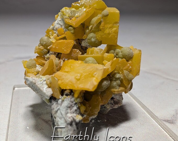 Wulfenite and Mimetite Mineral Combo From Ojuela Mine, Durango, Mexico ...