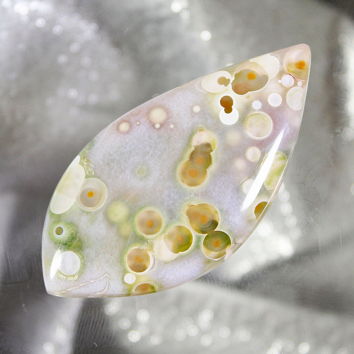 Large Unique Ocean Jasper Designer Cut Cabochon