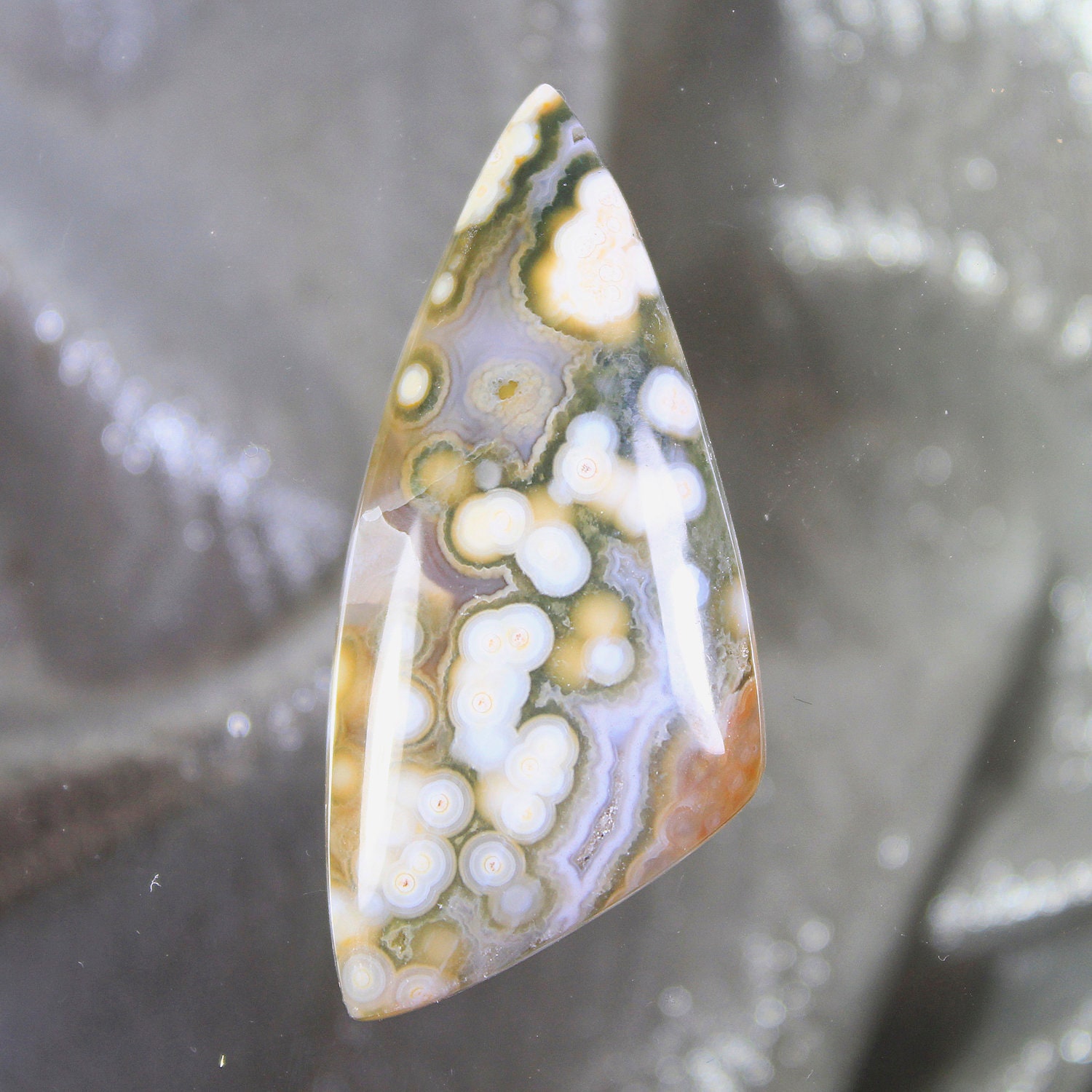 Large Unique Ocean Jasper Designer Cut Cabochon