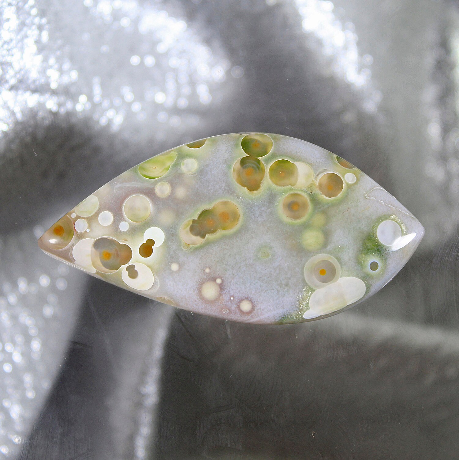 Large Unique Ocean Jasper Designer Cut Cabochon