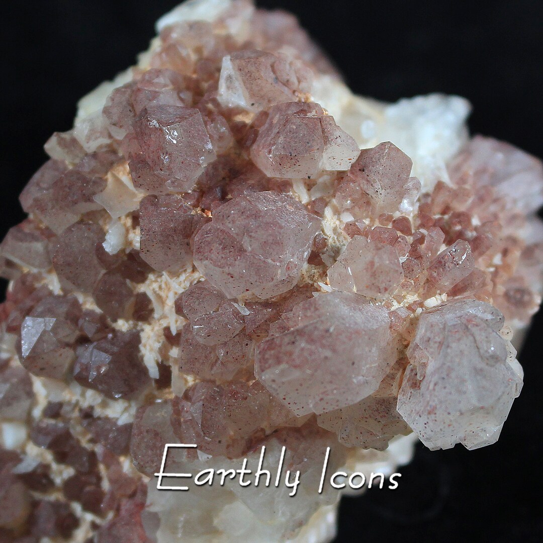 Quartz Cluster With Red Hematite; Hematoid Quartz Cluster; Red Quartz ...