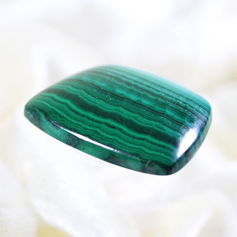 Large Malachite Designer Cut Cabochon, Designer Cabochons