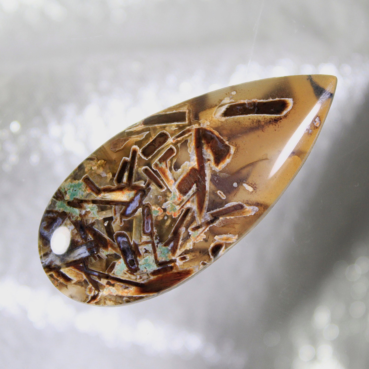 Turkish Ankara Stick Agate Designer Cut Cabochon