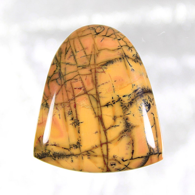 SALE PRICE Yellow Feather Jasper Designer Cut Cabochon - Etsy