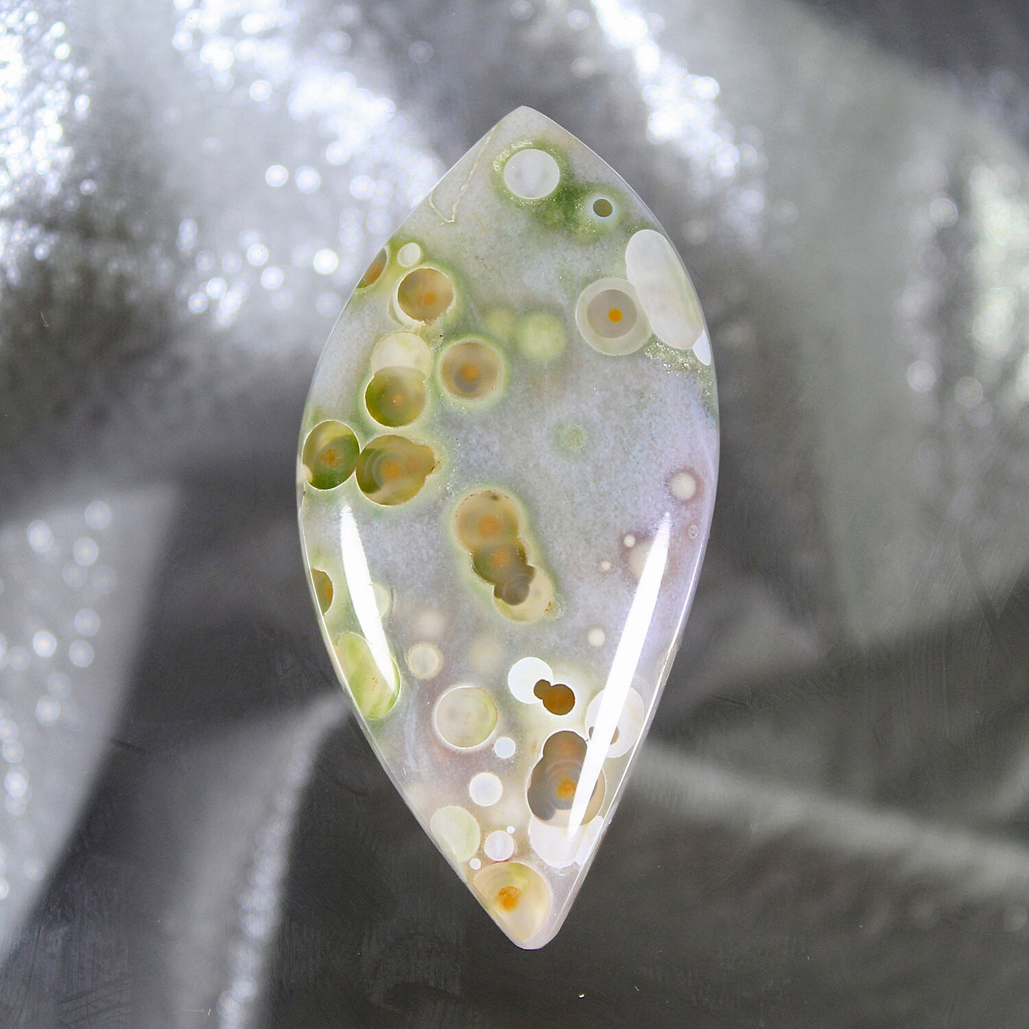 Large Unique Ocean Jasper Designer Cut Cabochon