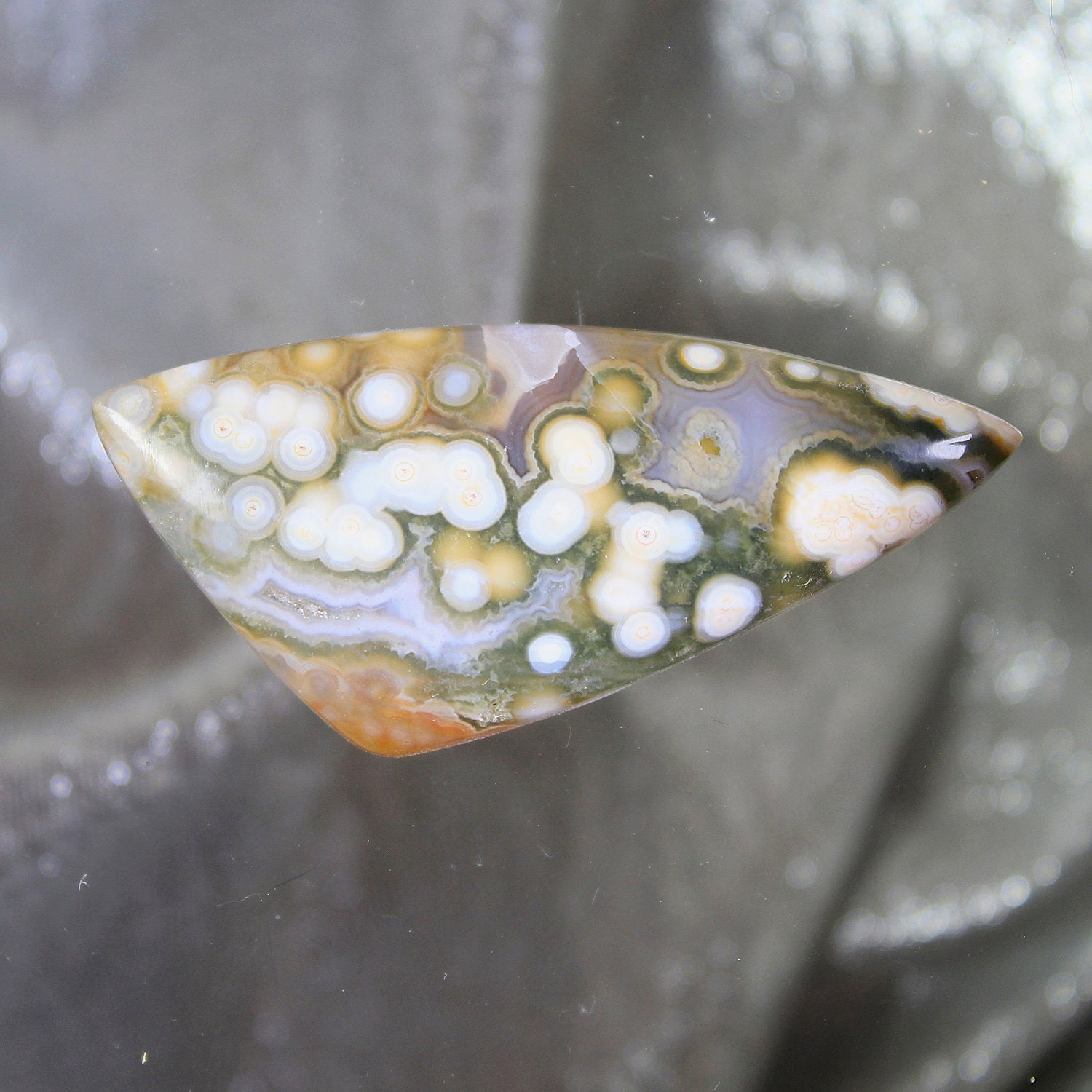 Large Unique Ocean Jasper Designer Cut Cabochon